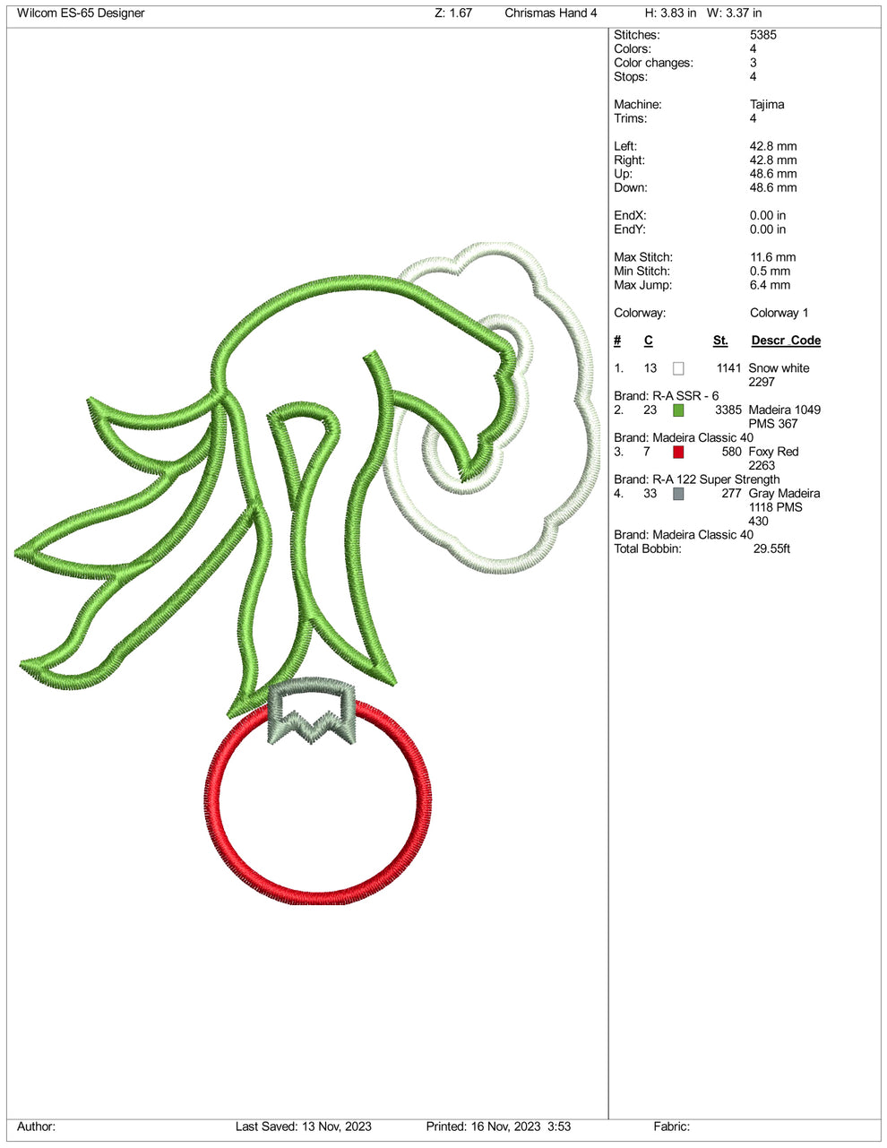 Christmas Grinch Hand Embroidery Design Files - 3 Size's – Online ...