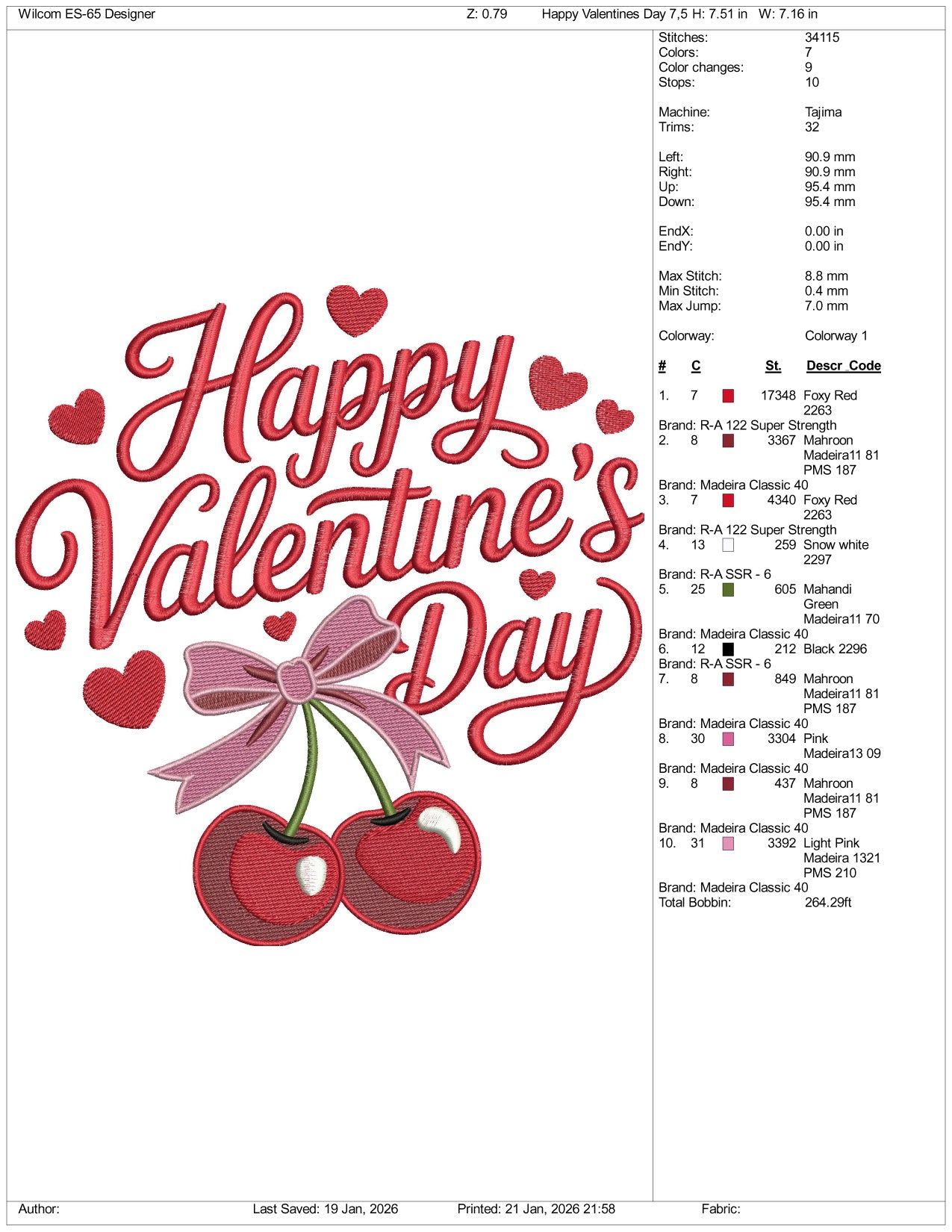 Happy Valentines Day v2 Embroidery Design Files - 3 Size's – Online ...