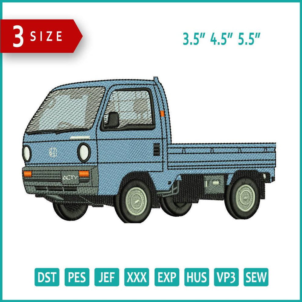 Honda Acty Embroidery Design Files - 3 Size's – Online Embroidery Designs