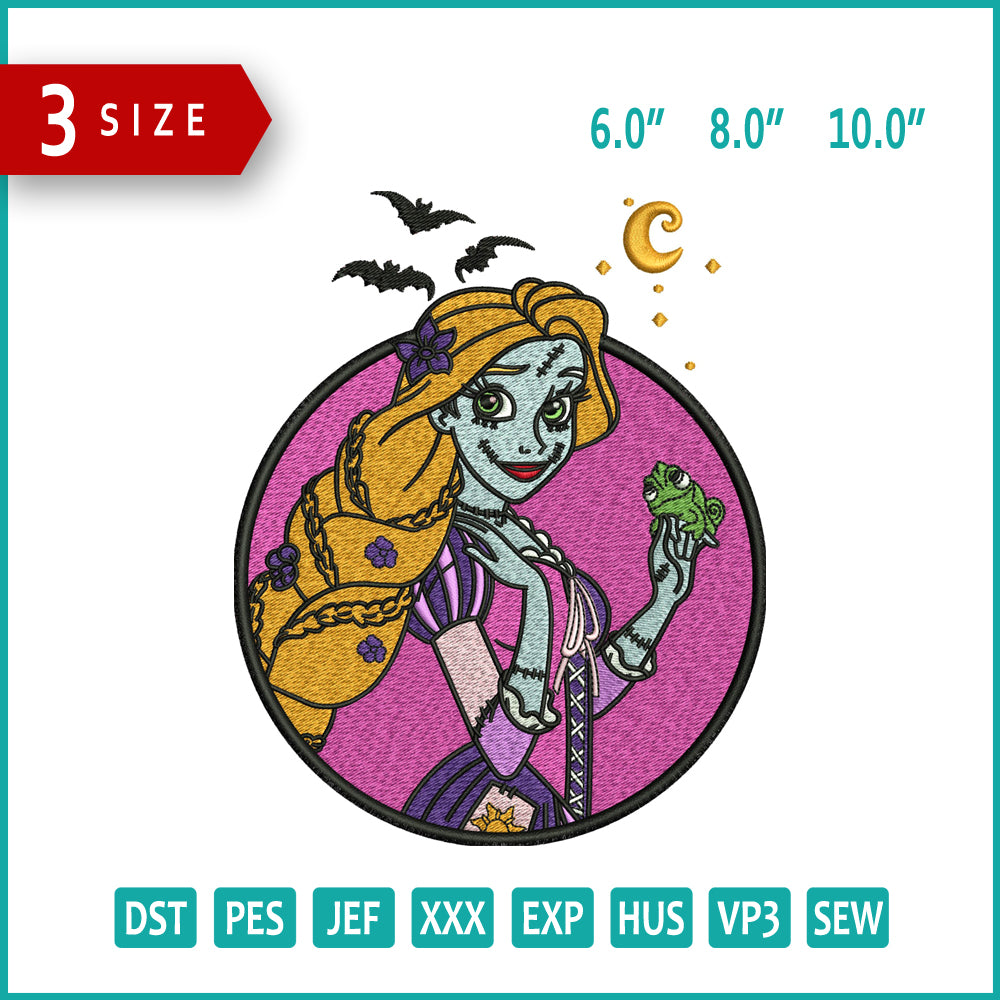 Rapunzel Sally Embroidery Design Files - 3 Size's – Online Embroidery ...