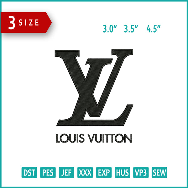Louis Vuitton LV Logo Embroidery Design Files - 3 Size's – Online ...
