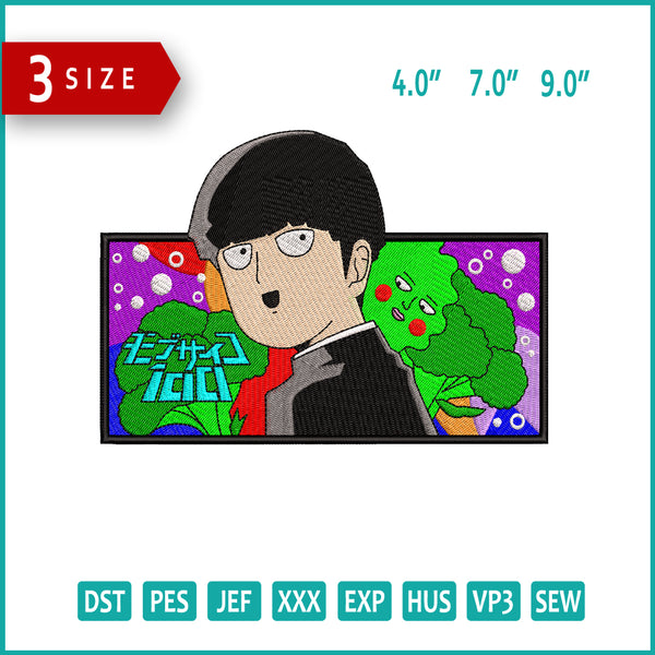 Mob Psycho 100 v4 Embroidery Design Files - 3 Size's – Online ...