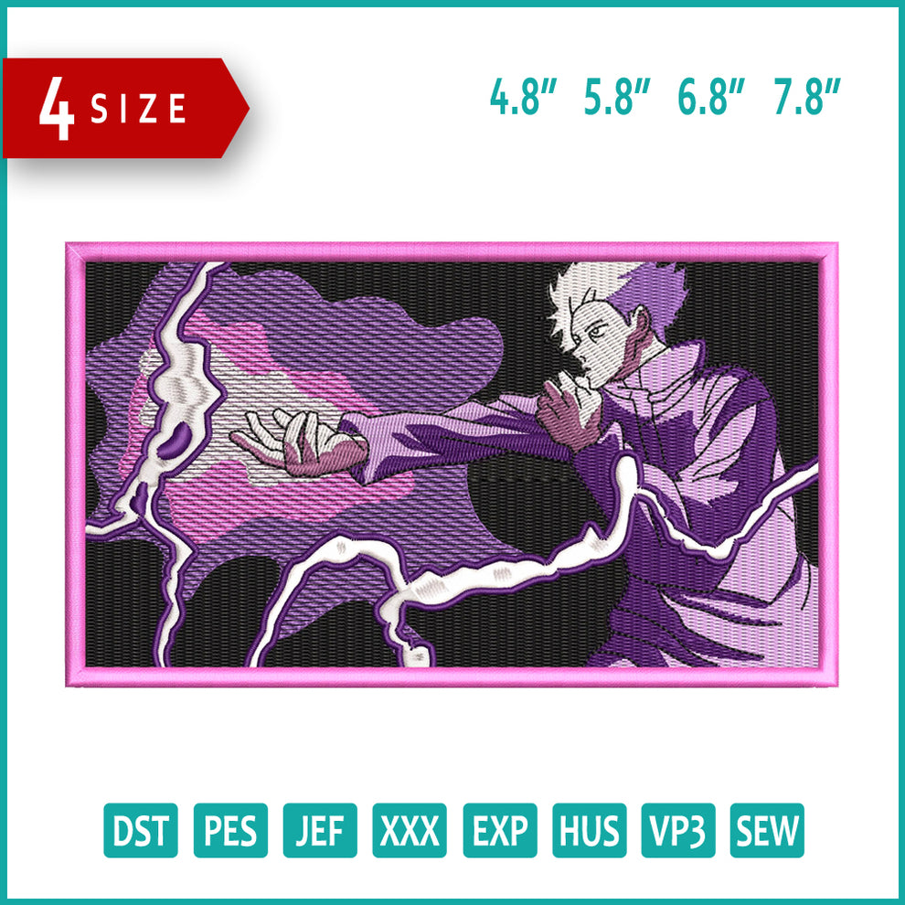 Satoru Gojo v4 Embroidery Design Files - 4 Size's – Online Embroidery ...