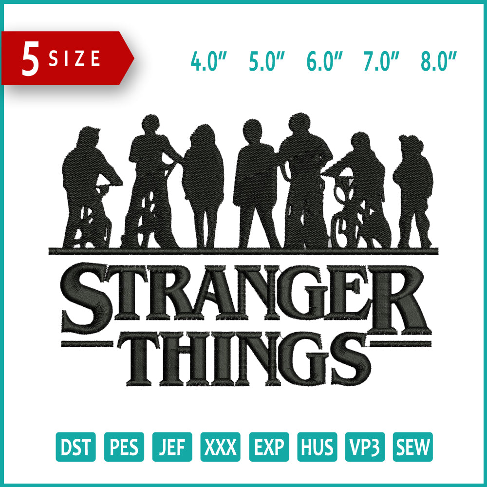 Stranger Things v4 Embroidery Design Files - 5 Size's – Online ...