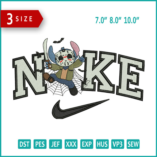 Nike Stitch Cosplay Jason Voorhees v2 Embroidery Files - 3 Size's ...