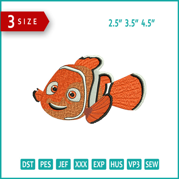 Finding Nemo Embroidery Design Files - 3 Size's – Online Embroidery Designs